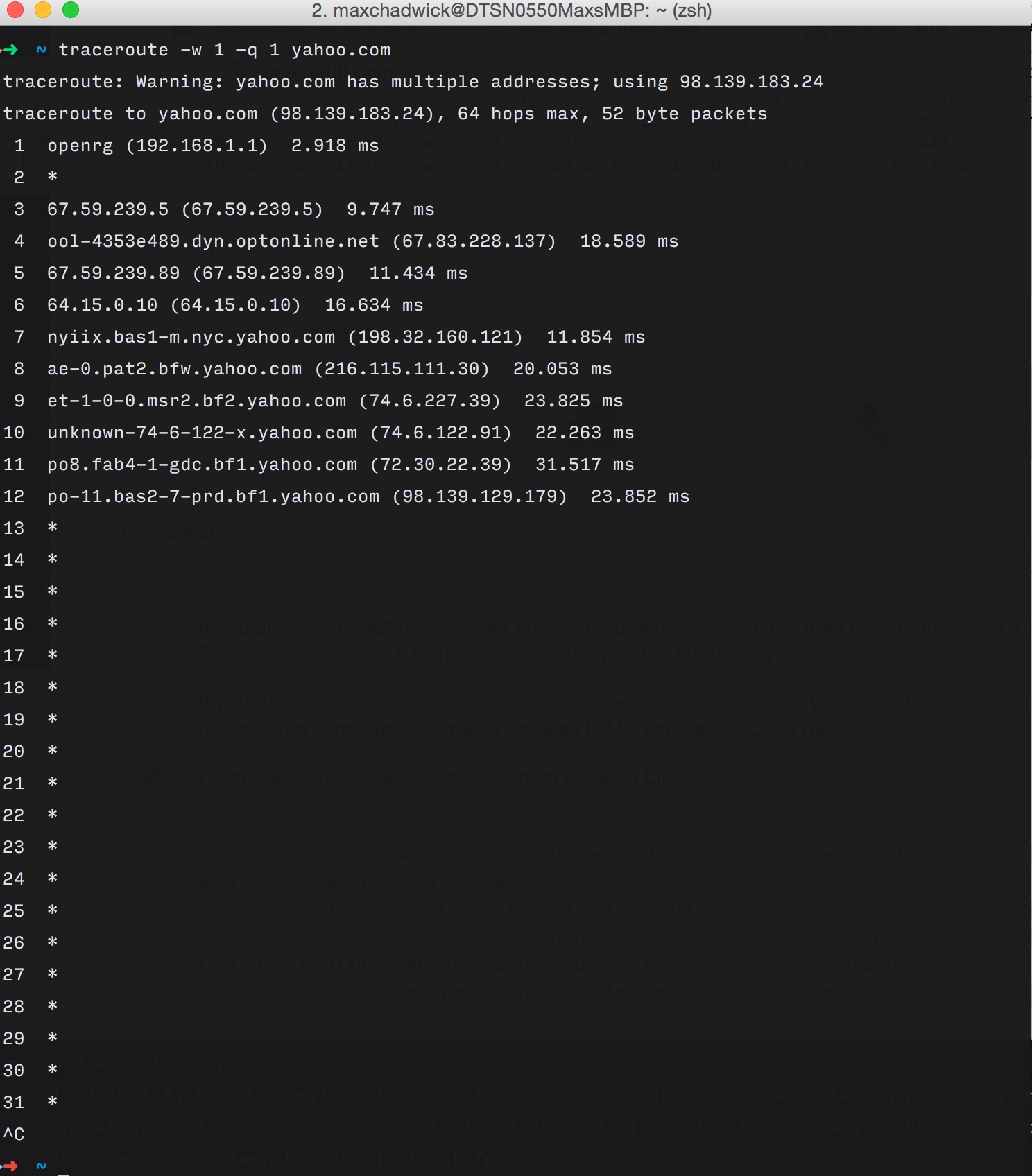 Interpreting Traceroute Results | Max Chadwick
